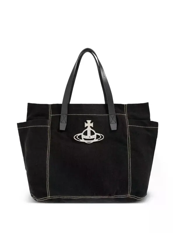 VIVIENNE WESTWOOD Henry Orb Contrast-stitch Tote Bag