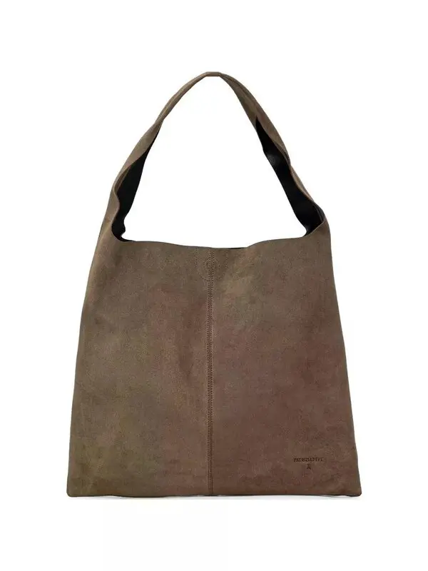 Patrizia Pepe Suede Logo-embossed Tote Bag