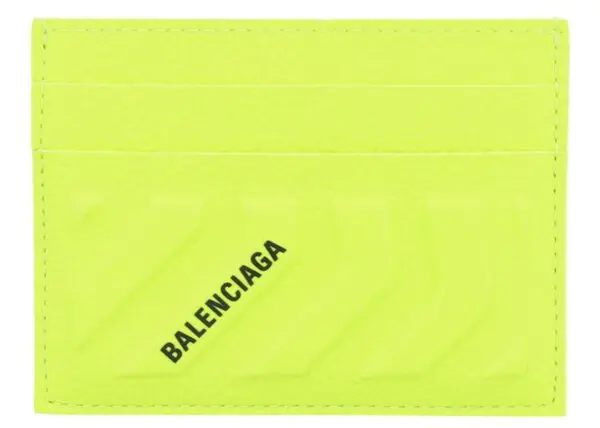 Balenciaga Logo Card Holder - Bright Green
