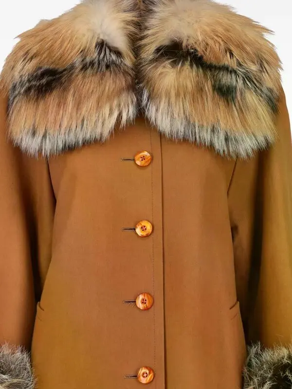 MARIO BORSATO VINTAGE Faux-fur Trim Coat