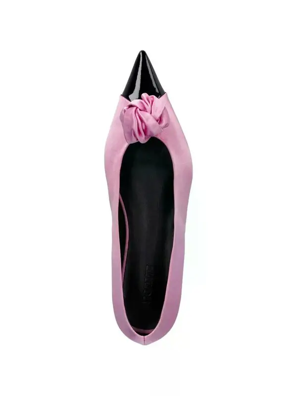 ROTATE BY BIRGER CHRISTENSEN Satin Rosette Ballet Flats