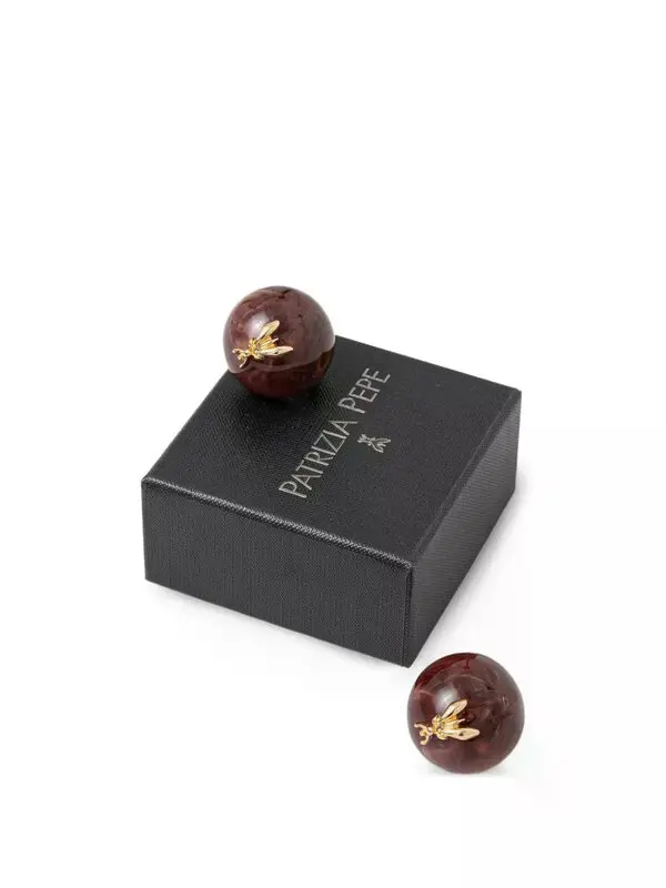 Patrizia Pepe Marbled Motif Earrings