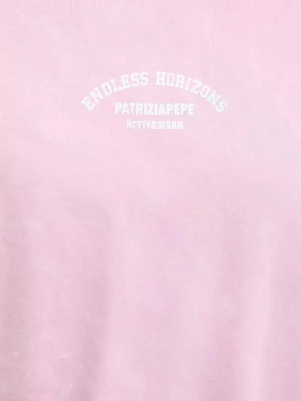 Patrizia Pepe Logo Print Drop Shoulder T-shirt