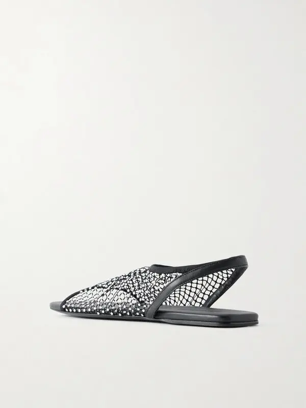 Christopher Esber Minette Crystal-embellished Leather Sandals - Black