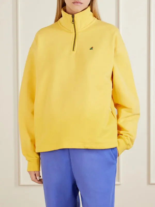 Aimé Leon Dore Half-zip Cotton-jersey Sweatshirt
