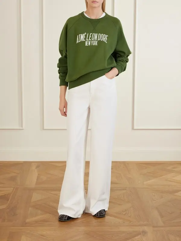 Aimé Leon Dore Logo-print Cotton-blend Jersey Sweatshirt