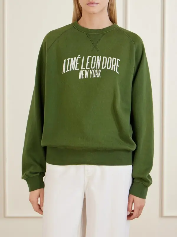 Aimé Leon Dore Logo-print Cotton-blend Jersey Sweatshirt