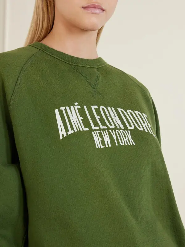 Aimé Leon Dore Logo-print Cotton-blend Jersey Sweatshirt