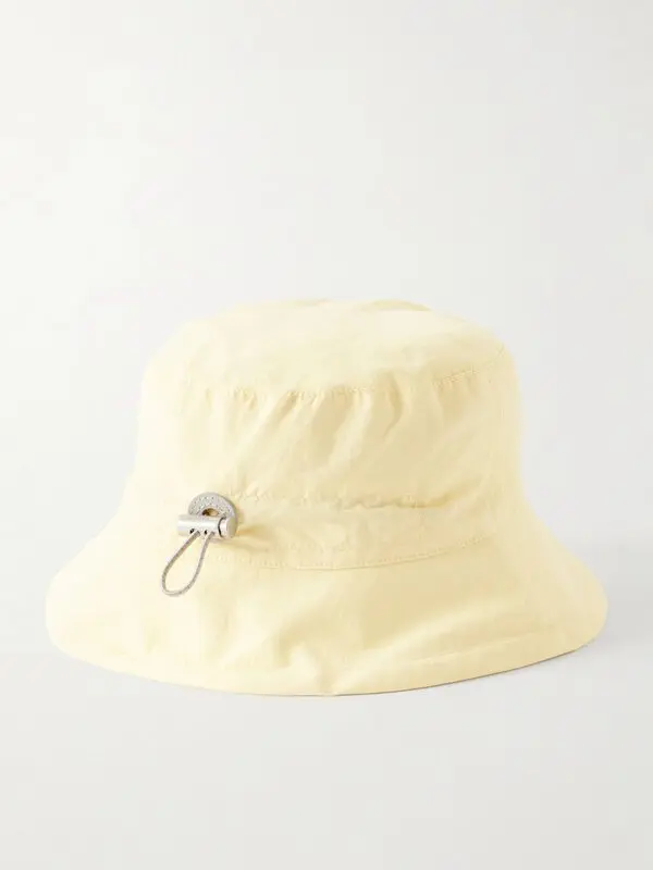 Jacquemus Le Bob Baluchon Embroidered Shell Bucket Hat - Yellow