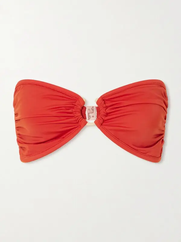 Johanna Ortiz Seawaters Embellished Bikini Top - Orange