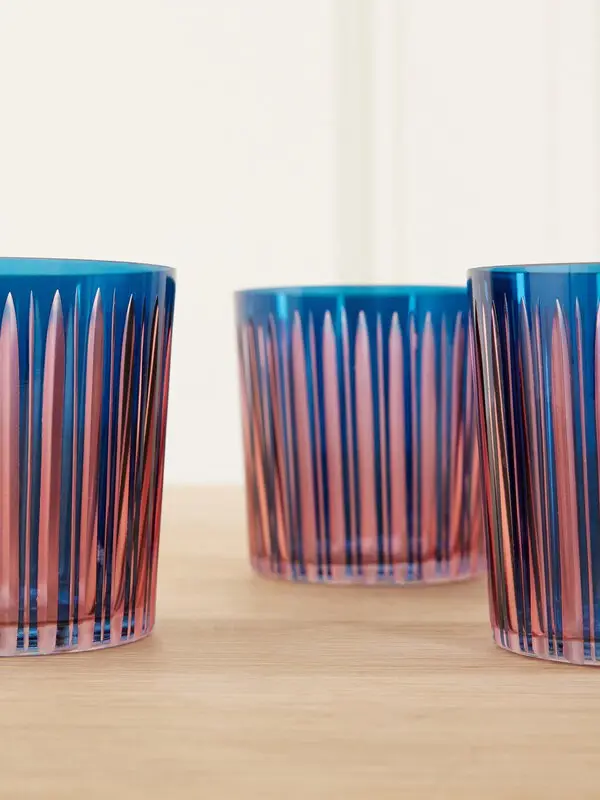 L'Objet Prism Set Of Four Glass Tumblers