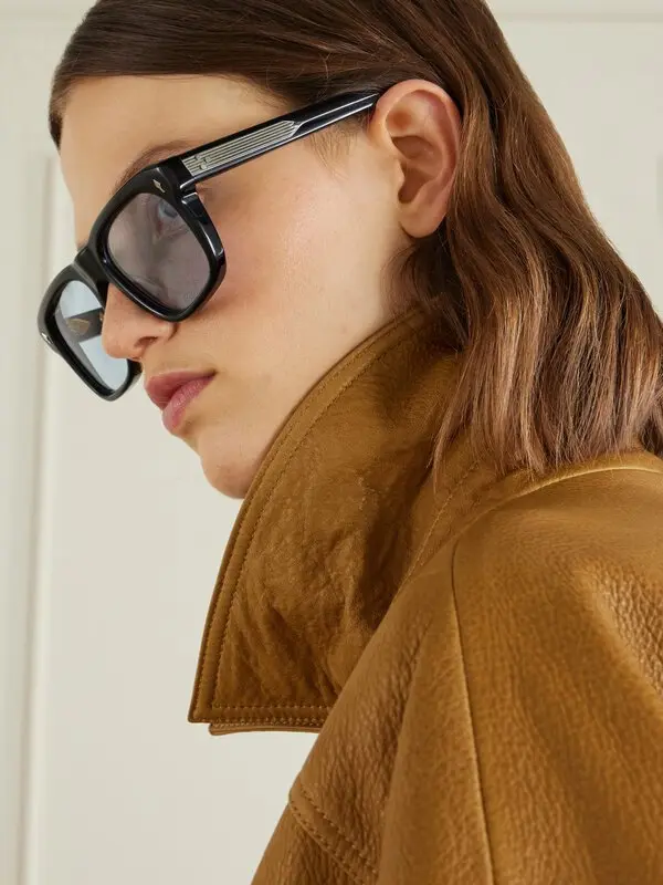 JACQUES MARIE MAGE Yves D-frame Acetate Sunglasses