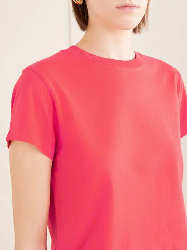 AGOLDE Adine Cropped Organic Cotton-jersey T-shirt - Red