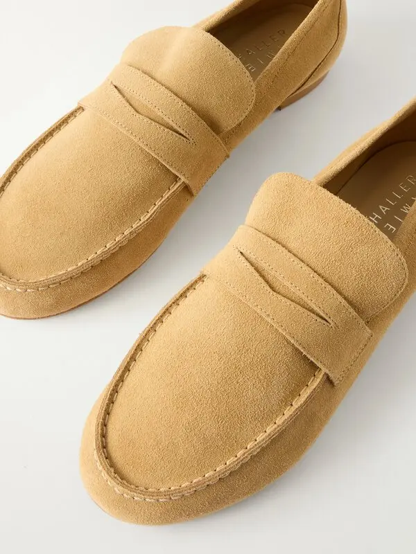 JAMIE HALLER Leather Penny Loafers - Brown