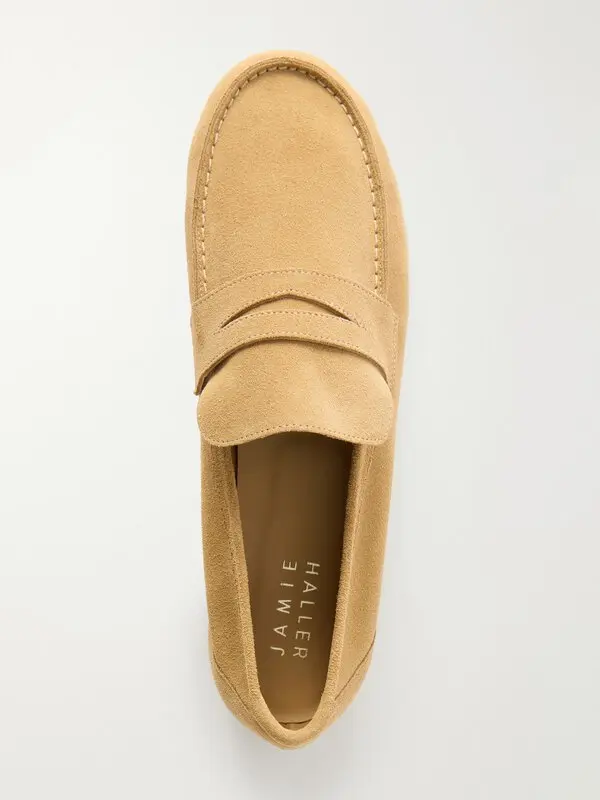 JAMIE HALLER Leather Penny Loafers - Brown