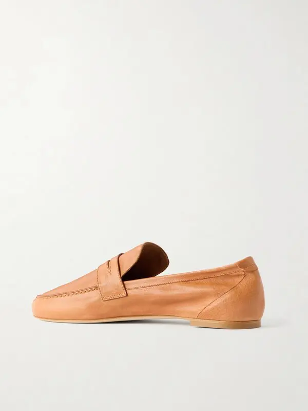 JAMIE HALLER Leather Loafers - Metallic