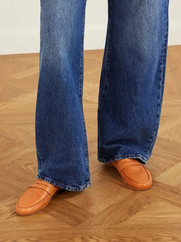 JAMIE HALLER Leather Loafers - Metallic