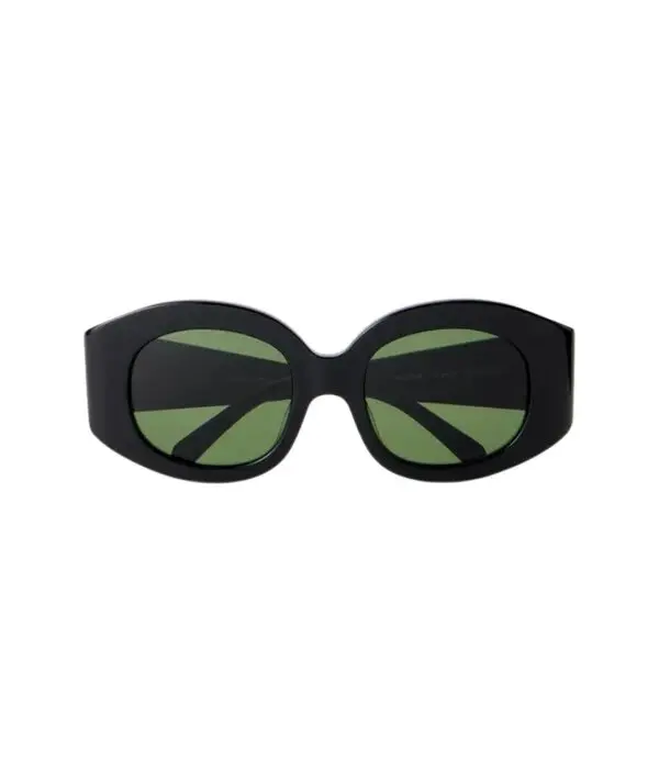 Matteau Eclipse Round-frame Acetate Sunglasses - Black
