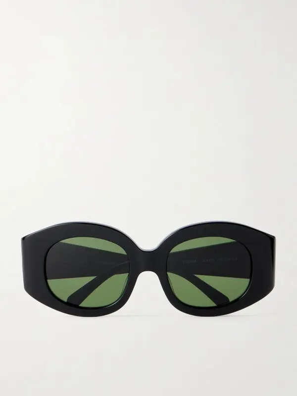 Matteau Eclipse Round-frame Acetate Sunglasses - Black