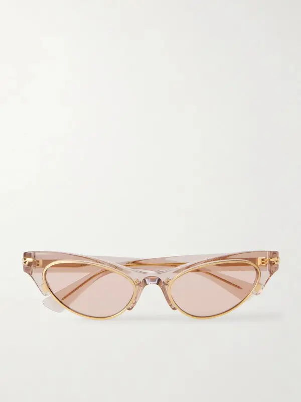 Bottega Veneta Cat-eye Acetate Sunglasses - Brown