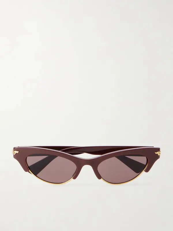 Bottega Veneta Cat-eye Acetate Sunglasses - Burgundy