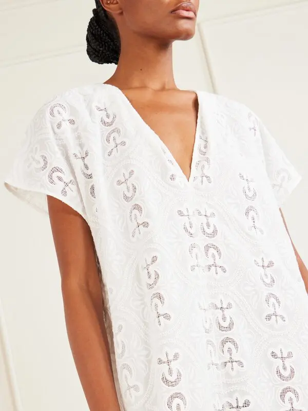 Tove Yuna Embroidered Midi Dress