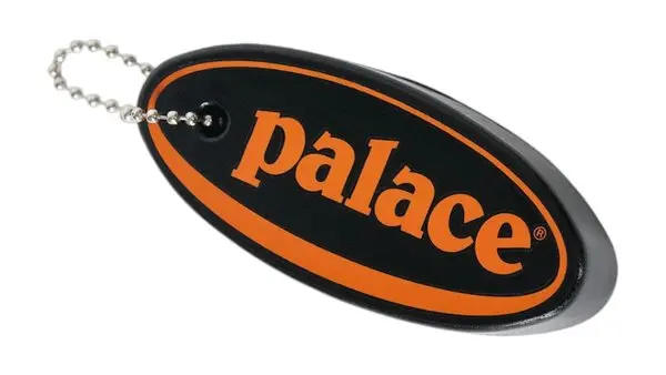 PALACE Oval Float Keyring - Black