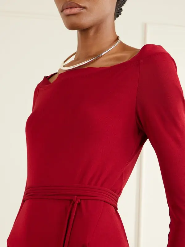 Tory Burch Jersey Boatneck Maxi Dress