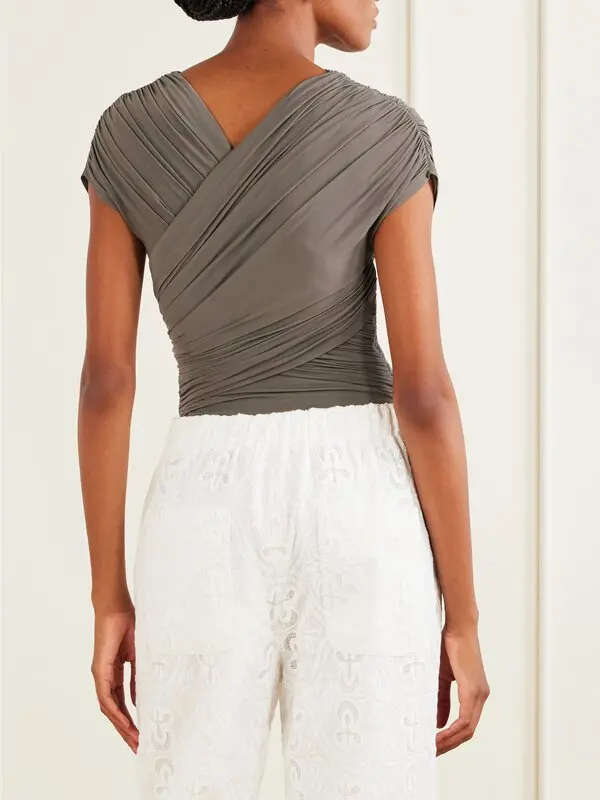 Tove Sidney Ruched Jersey-crepe Bodysuit