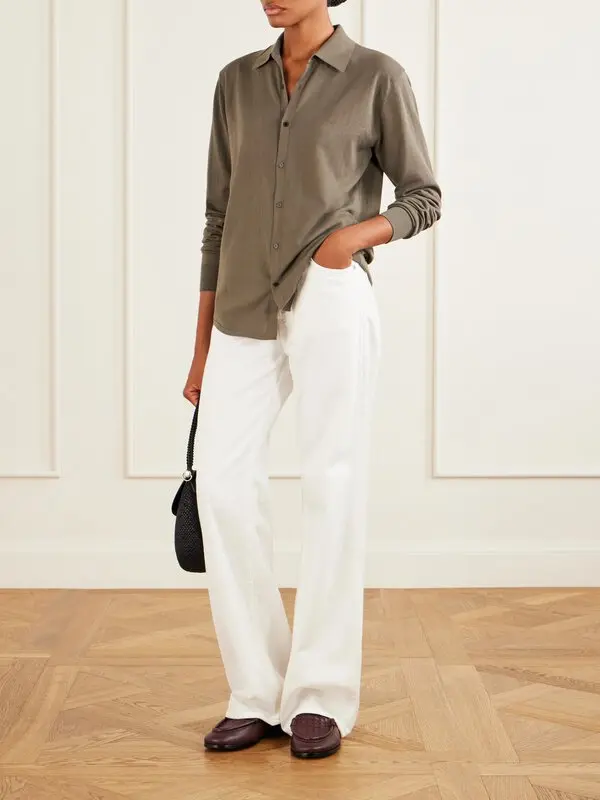 Auralee Giza Fine Knit Cotton Shirt
