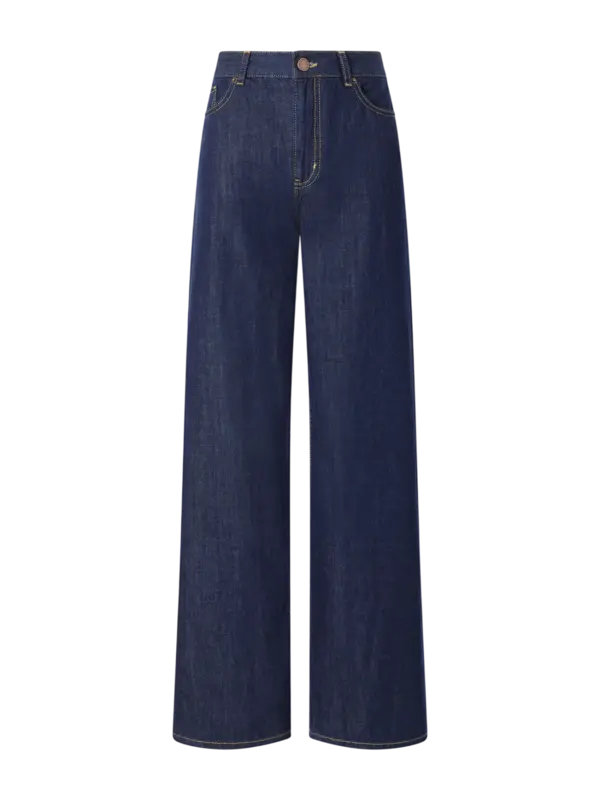 LA LIGNE Isadora Wide-leg Chambray Jeans - Blue