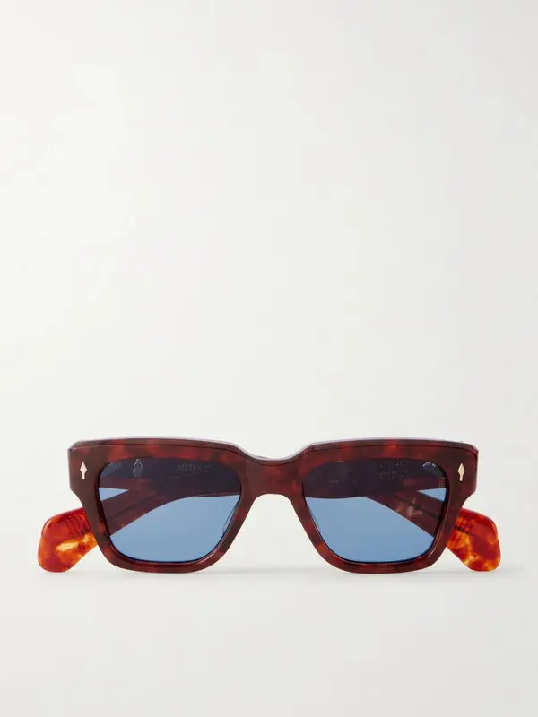 JACQUES MARIE MAGE Fellini Square-frame Tortoiseshell Acetate Sunglasses - Red
