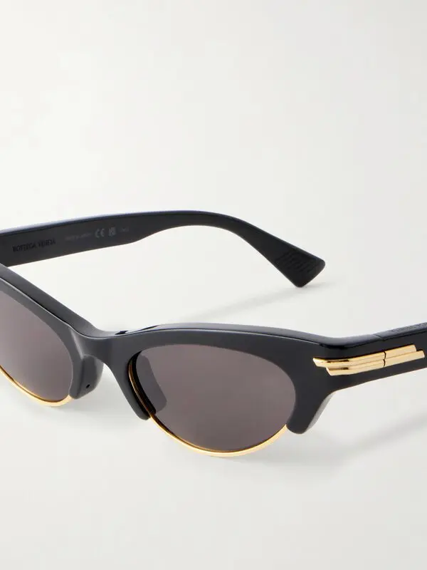 Bottega Veneta Cat-eye Acetate Sunglasses - Black