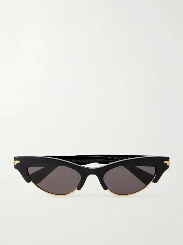 Bottega Veneta Cat-eye Acetate Sunglasses - Black
