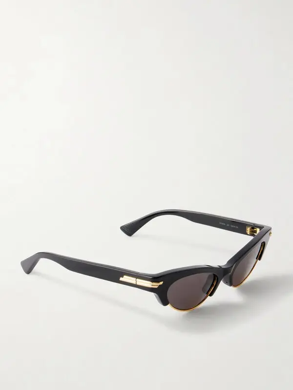 Bottega Veneta Cat-eye Acetate Sunglasses - Black