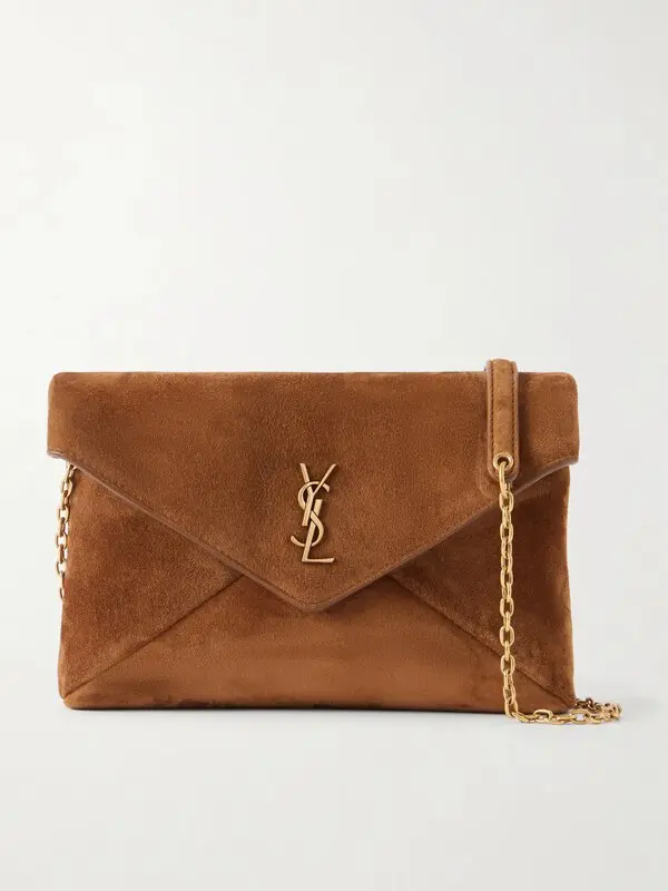Saint Laurent Cassandre Suede Shoulder Bag