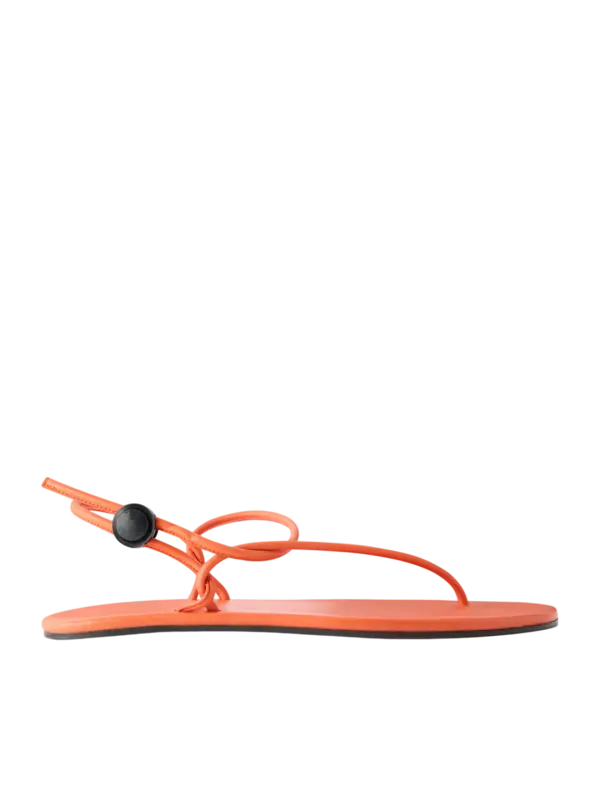 JAMIE HALLER String Theory Leather Thong Sandals - Orange