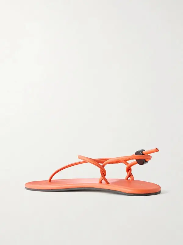 JAMIE HALLER String Theory Leather Thong Sandals - Orange