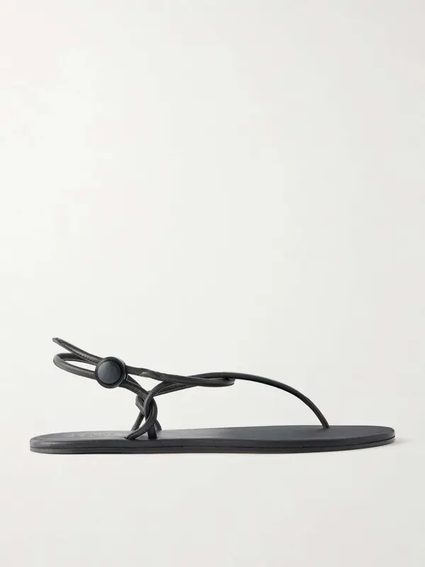 JAMIE HALLER String Theory" Leather Thong Sandals - Black