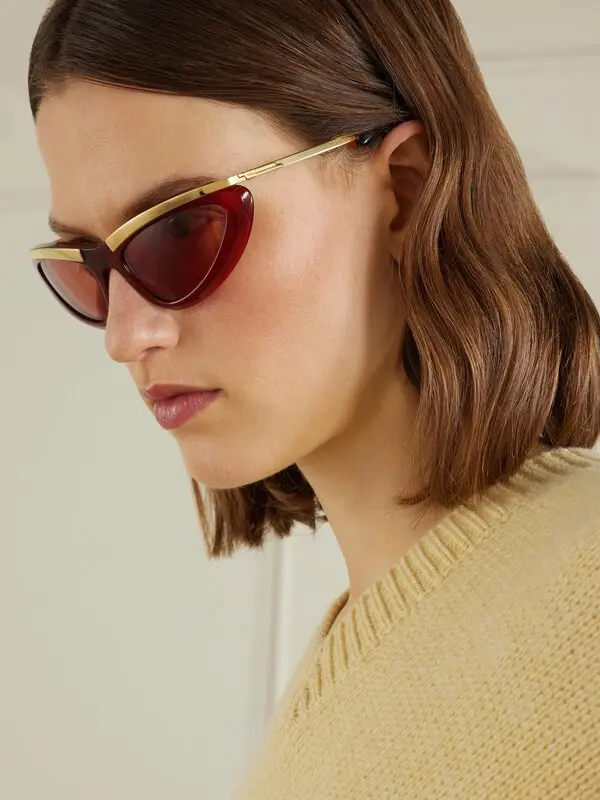 Bottega Veneta Cat-eye Sunglasses - Red