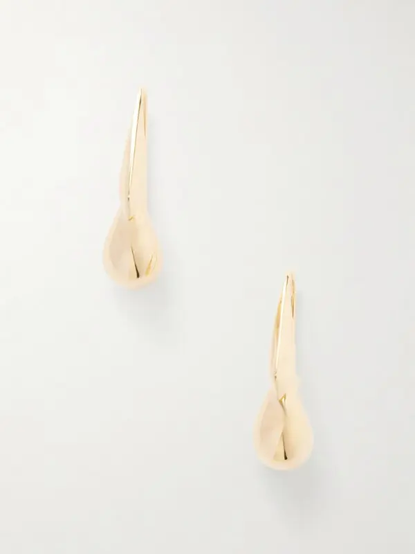 Bottega Veneta Plated Drop Earrings - Gold