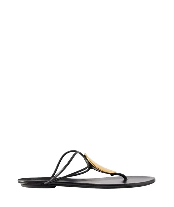 Proenza Schouler Uma Embellished Leather Sandals - Black