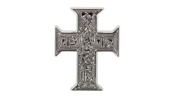 PALACE Cross Pin Badge - Silver