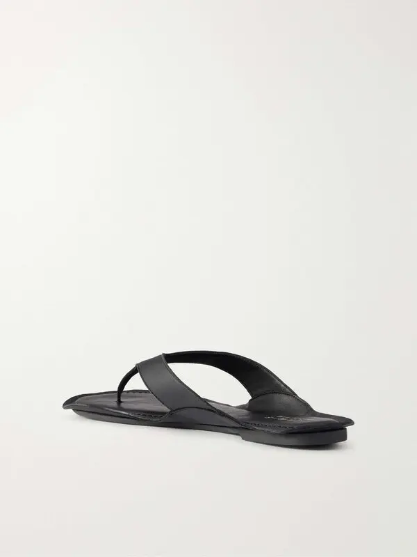 JAMIE HALLER The San Diego Leather Thong Sandals - Black