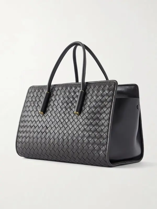 Bottega Veneta Barbara Intrecciato Leather Shoulder Bag - Brown