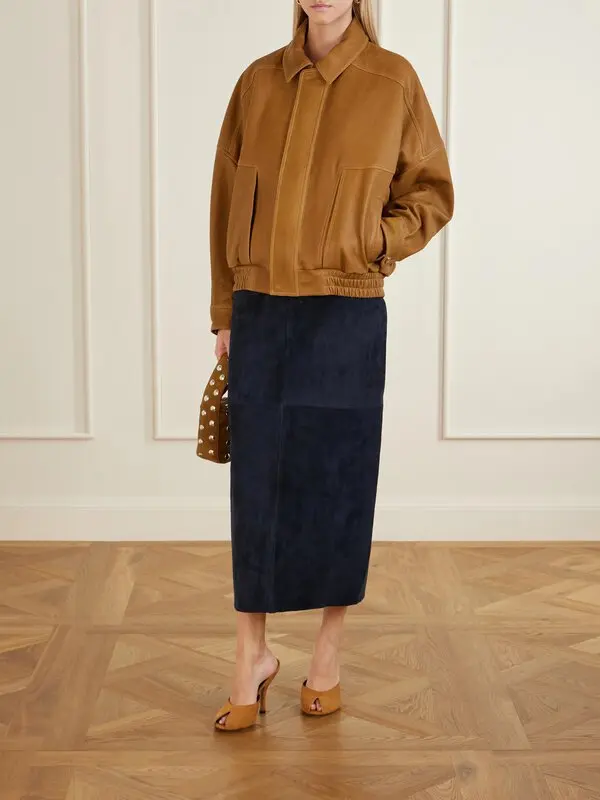 Nour Hammour Dalma Leather Jacket - Yellow