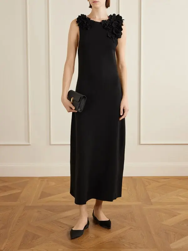 Altuzarra Floral Appliquéd Jersey Maxi Dress
