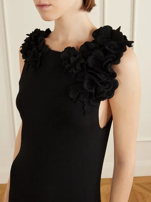 Altuzarra Floral Appliquéd Jersey Maxi Dress