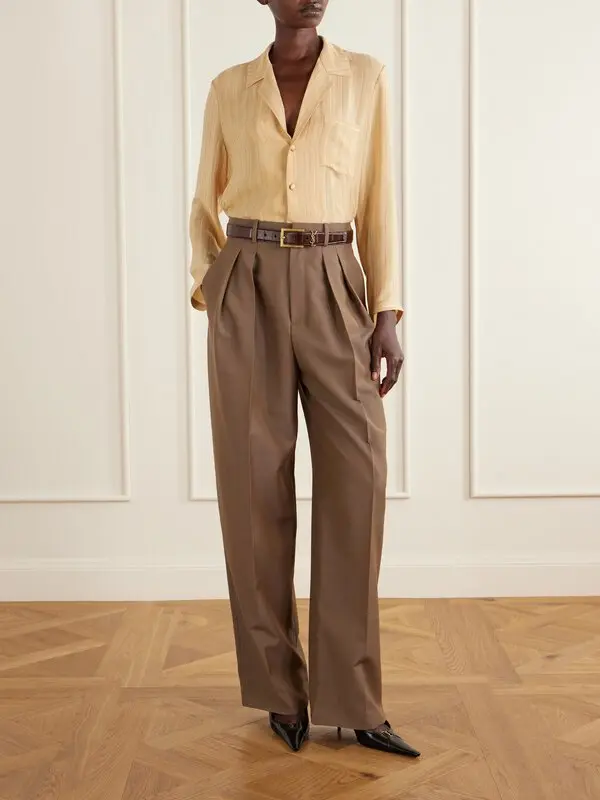Saint Laurent Wool-blend Tailored Trousers