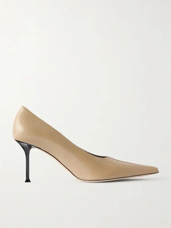 CHRISTEN Helix 75 Leather Pumps - Brown